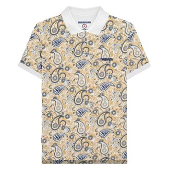 Lambretta SS25 Poloshirt Mit Markenzeichen f&uuml;r Herren (Wei&szlig;/Marineblau)