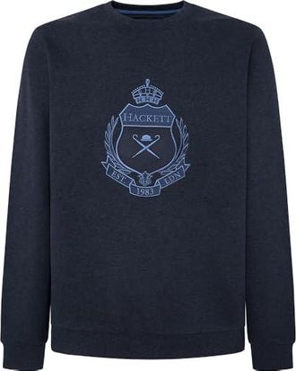 Hackett Heritage EMB Crew Maillot de surv&ecirc;tement, Bleu (Midnight), M Homme