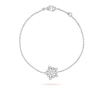 Van Cleef & Arpels White Gold Lotus Bracelet