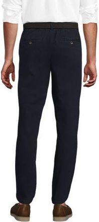 Lands End Straight Fit Chinos mit Textur, Herren, Größe:48-50 regular, Blau, Baumwolle/Lyocell (Viskose)/Baumwoll-Mischung, by Lands End
