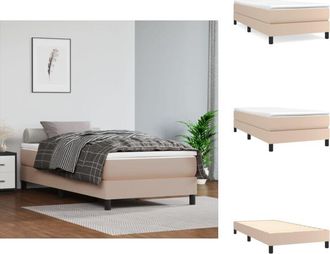 vidaXL Bettgestell Cappuccino-Braun 90x200 cm Kunstleder - Bettestel - Schlafzimmerm&ouml;bel - Kunstlederbettw&auml;sche - Doppelbett - Boxspringbett