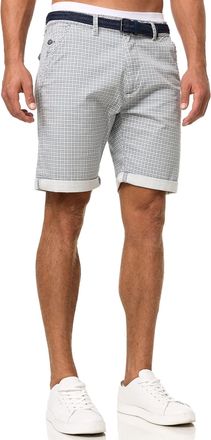 Indicode Herren Bourchier Chino Shorts mit 4 Taschen aus 98% Baumwolle | Bermuda Sommershorts f&uuml;r M&auml;nner Dk Denim, XXL