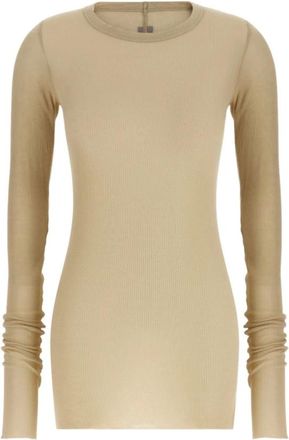 Rick Owens Femme, Pulls, Beige, Taille: 38 FR Pull Ras du Cou C&ocirc;tel&eacute;