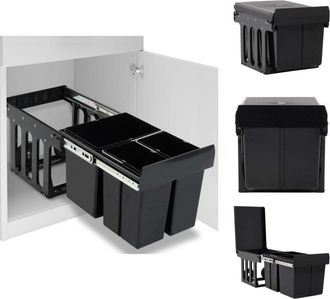 vidaXL M&uuml;lltonnen & Abfalleimer - Living Abfallsammler Soft-Close 48 L