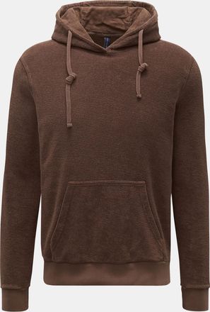 04651/ Herren - Frottee-Kapuzenpullover braun