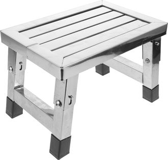 Cabilock SOIMISS Klappbarer Sitzhocker aus Edelstahl f&uuml;r Drinnen und Drau&szlig;en Leichter Klapphocker mit Rutschfester Oberfl&auml;che als Tritthocker oder Allzweckhock