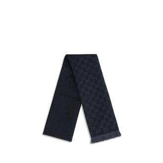 Gucci Womens Black Wool Scarf