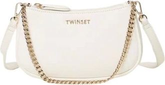 Twinset Femme, Sacs, Blanc, Taille: ONE Size Sac bandouli&egrave;re effet Nappa