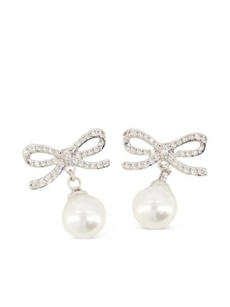 Self Portrait boucles doreilles &agrave; d&eacute;tail de noeud - Argent