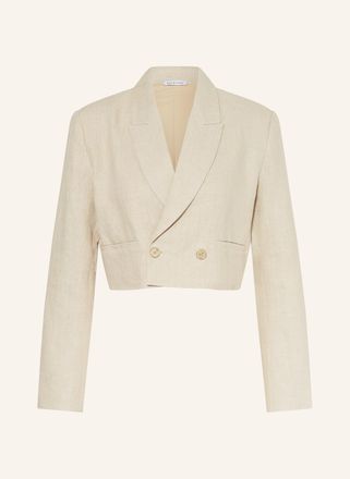 Mrs & Hugs Mrs & Hugs Cropped-Blazer Aus Leinen beige