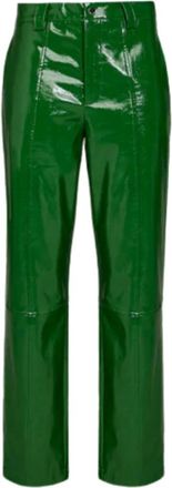 Weili Zheng Femme, Pantalons, Vert, Taille: 40 FR Pantalone in vinile gamba larga