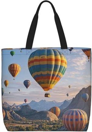 Generic Montgolfi&egrave;res Sac Fourre-Tout Pliable Sacs De Courses R&eacute;utilisable Sac A Main Femmes Pour Gym Travail Voyage