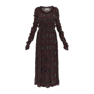 Tory Burch Ruched Samtkleid - - Dresses - Damen - Braun - XS