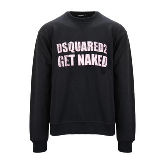 Dsquared2 Herren Pullover Sweatshirt mit Markendruck - - Sweatshirts & Hoodies - Herren - Schwarzk - 2XL