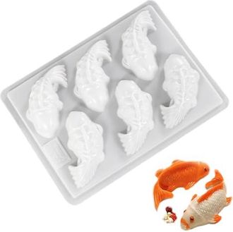 Generico Gold Fish Moule &agrave; poisson - Mini emporte-pi&egrave;ce en PP Gold - Mini - Moules &agrave; p&acirc;tisserie avec pinceau de nettoyage pour ustensiles de cuisine