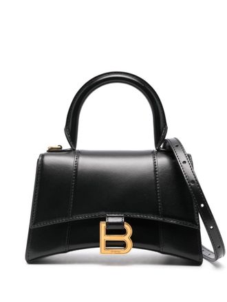 Balenciaga sac &agrave; main Hourglass XS - Noir