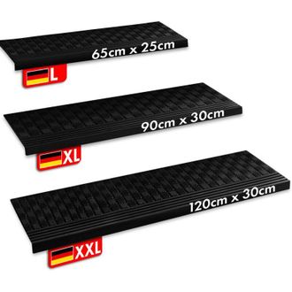 Floordirekt Gummi-Stufenmatten f&uuml;r au&szlig;en Diamond 30 x 90 cm 5 St&uuml;ck