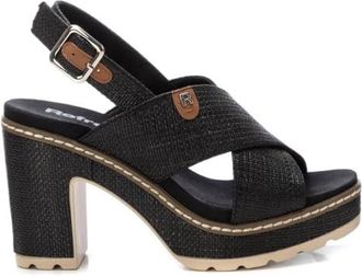 Refresh Sandale Femme Noir - Chaussures confortables et polyvalentes - Mode décontractée - Modèle 17270704 (Taille39)