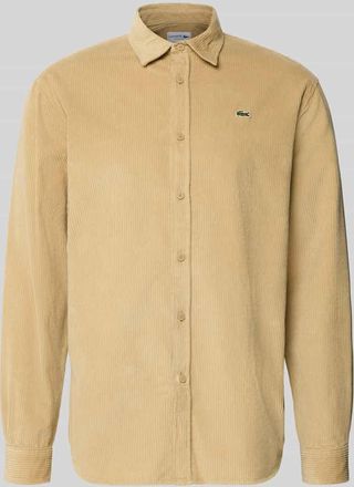 Lacoste Regular Fit Cordhemd mit Logo-Stickerei
