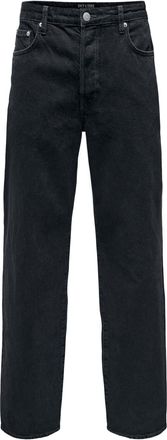 Only & Sons Herren Jeans ONSFADE Loose - Mid Waist - Relaxed Fit - Schwarz Blau, Größe:30W / 30L, Farbe:22026778 Washed Black