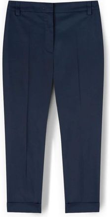 Motivi Femme, Pantalons, Bleu, Taille: 38 FR Pantalon Cropped en M&eacute;lange de Coton