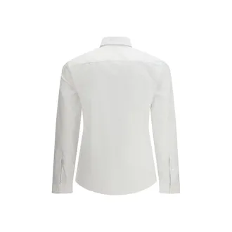 Burberry Mens White Cotton Dress Shirt