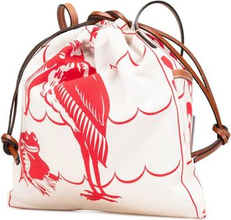 Loewe Hobo Bags - William de Morgan Small Anagram Canvas Drawstring - Gr. unisize - in Wei&szlig; - f&uuml;r Damen