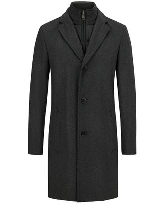 Tom Rusborg Softer Mantel aus Woll-Mix mit heraustrennbarer Steppblende in