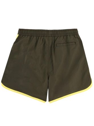 Dr&ocirc;le de Monsieur Embroidered Polyamide Swim Shorts - Green
