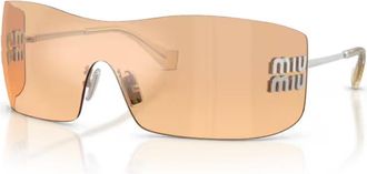 Miu Miu Eyewear MUB53S1BC80Y Rectangle Frame Sunglasses - Gold