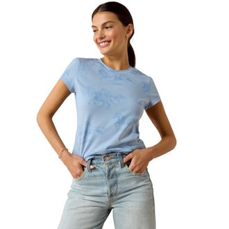 Ariat Womens Mirage T-Shirt in St. Tropez Mirage, Size Medium, by Ariat