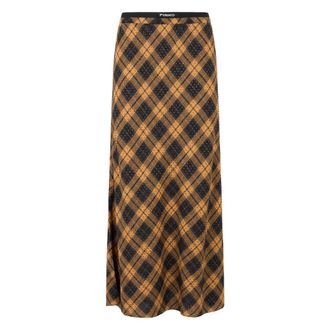 Pinko Langes Kleid mit Karos und Strasssteinen - - Skirts - Damen - Mehrfarbig - XS