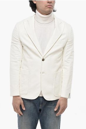 Paolo Pecora Corduroy Blazer with Notch Lapel size 46