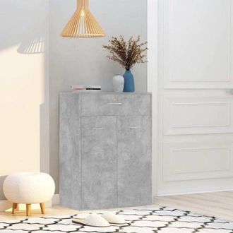 vidaXL Vidaxl - Armoire &agrave; chaussures Gris b&eacute;ton 60x35x84 cm Bois ding&eacute;nierie