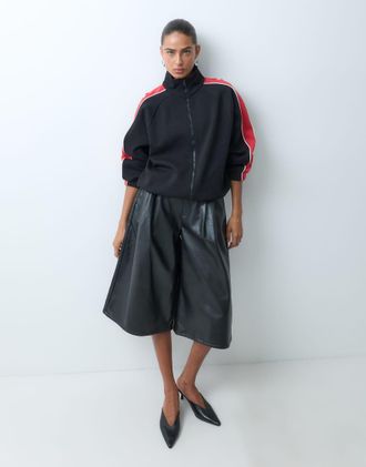 Asos culottes longues en PU noires