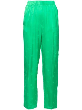 Forte_Forte pantalon en jacquard &agrave; coupe droite - Vert