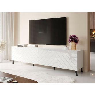Best Mobilier Chloe - meuble tv - 200 cm - style contemporain - blanc