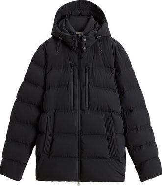 Woolrich Gesteppte Daunenjacke aus Stretchnylon mit Kapuze in