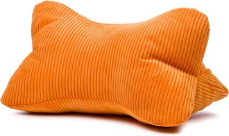 Gözze Leseknochen Capri, Nackenkissen in Feincord-Optik, Lese- und Relaxkissen für Nacken und Rücken, 40 x 25 cm - Orange