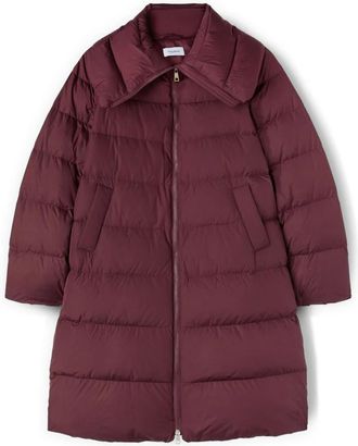 Motivi Femme, Manteaux, Rouge, Taille: 44 FR Longue doudoune avec large col