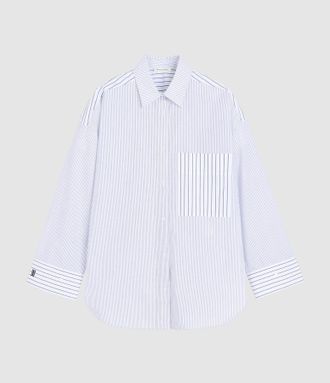 By Malene Birger Chemise Derris Black White Mix