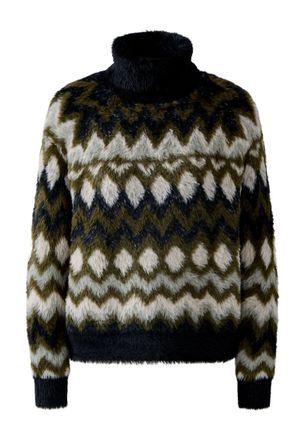 Oui Damen Pullover l&auml;ssig geschnitten Geometrical