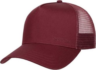 Stetson Casquette Classic Cotton Trucker Small Homme - Mesh de Baseball Snapback, avec visière, visière Printemps-été - Taille Unique Bordeaux