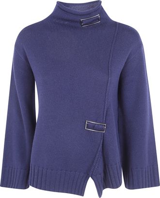 Pierantonio Gaspari Sweater Cut Out Side 1V6817m. Qa8 V48 Blue
