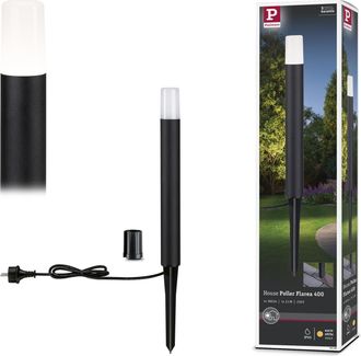 Paulmann 94385 LED Außenleuchte Pollerleuchte Flarea IP65 400mm incl. 1x3,1 Watt Schwarz Außenlampe Aluminium 3000 K
