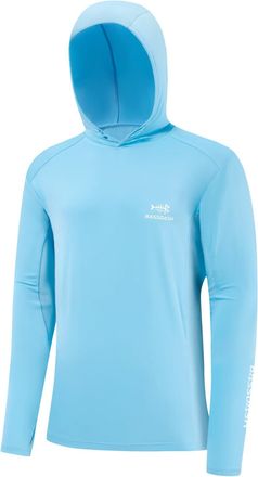 Bassdash Herren UPF 50+ Kordelzug Angeln Hoodie Shirts UV-Sonnenschutz Langarm Outdoor Wandern Hooded T-Shirts FS33M