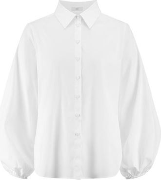 Riani Popelinebluse mit Ballon&auml;rmeln