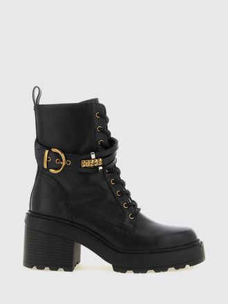 Pinko Bottes de combat Altea en cuir avec semelle crant&eacute;e et talon moyen