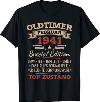 Generic 85. Geburtstag Oldtimer Baujahr 1941 Februar T-Shirt