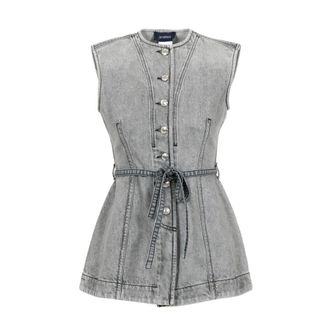 Sportmax Femme, Vestes, Gris, Taille: 40 FR Orli Denim Vest